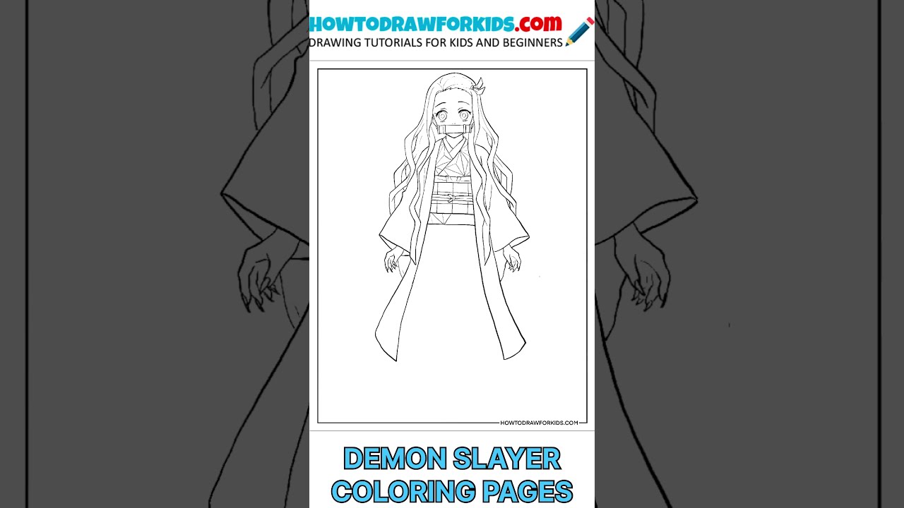 Drawing Demon Slayer Coloring Pages, part 1 #howtodraw #easydrawing  #coloringpages
