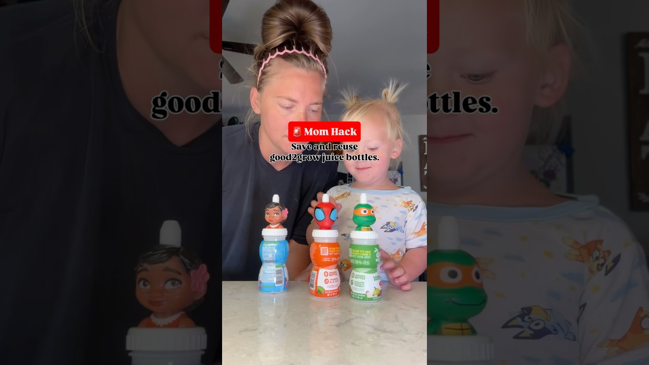 Mom hack: save those Good2Grow bottles + refill at home 🧃💡 #momlife #shorts #momhacks