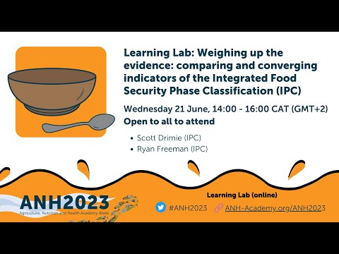 ANH2023 Learning Lab: comparing indicators of the Integrated Food Security Phase Classification