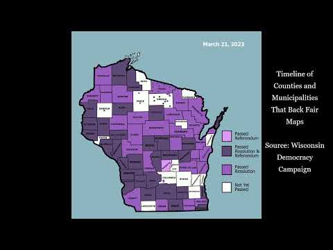 Timeline of Wisconsin Counties That Back Fair Maps as of Spring 2023