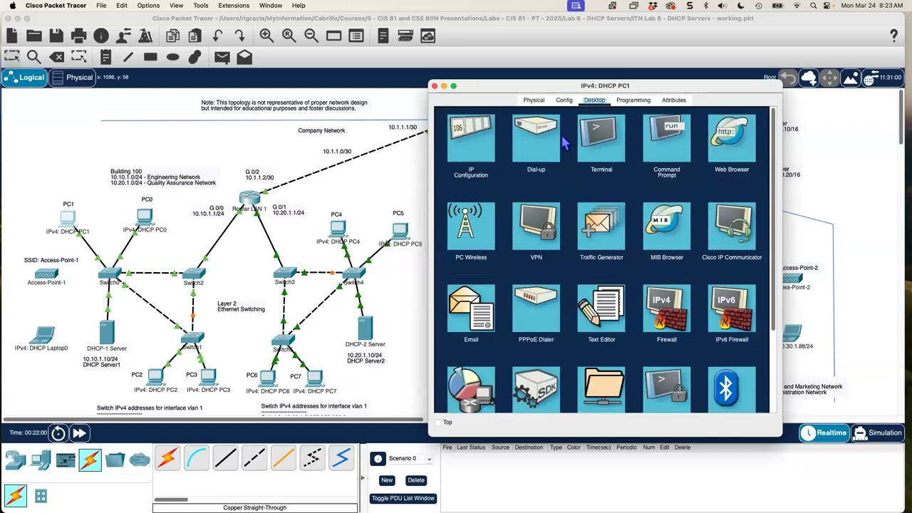 ITN Lab 6: DHCP Servers