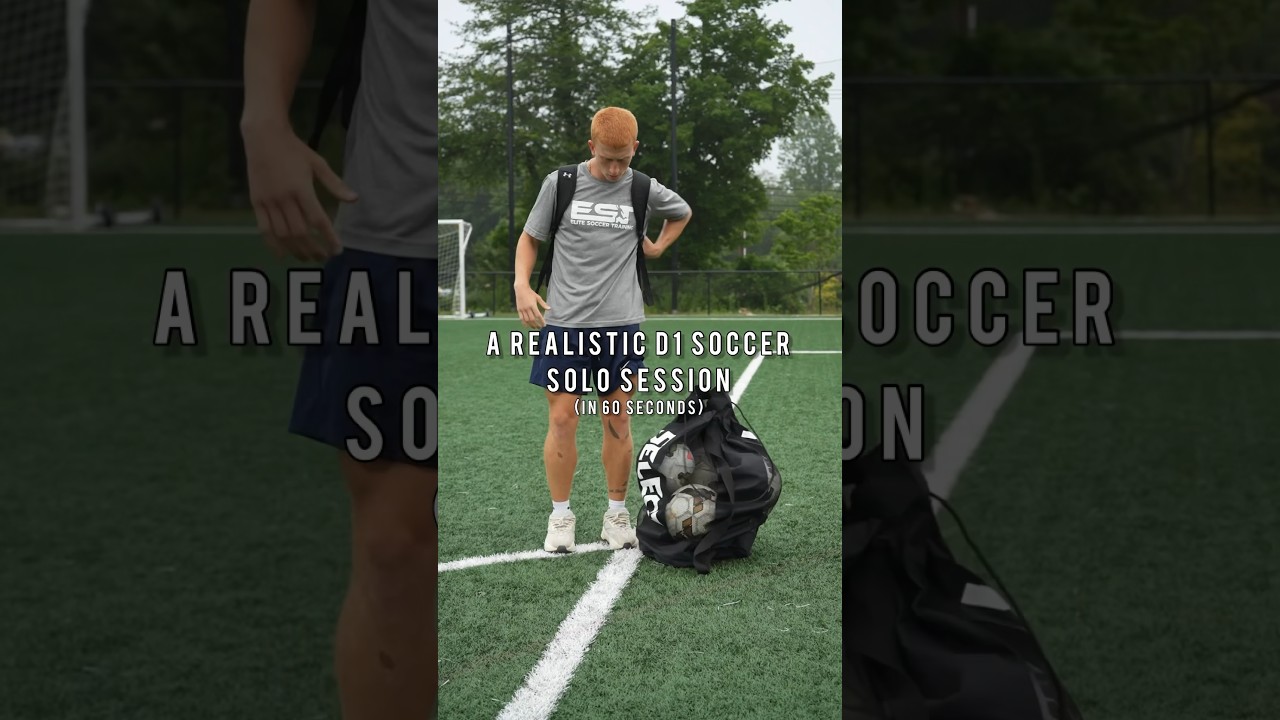 A REALISTIC D1 Soccer solo training session 🎥 follow for the full session 💪 #football #soccer
