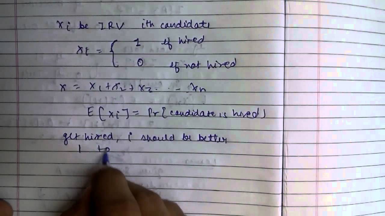 Probabilistic Analysis: Analysis of Hiring Problem using IRV