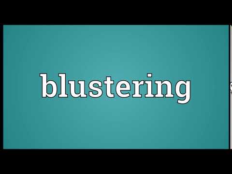 Blustering Meaning | Wordogram