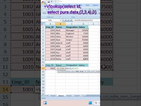 VLOOKUP New tricks in excel #icntcloudgyan #icntgyan