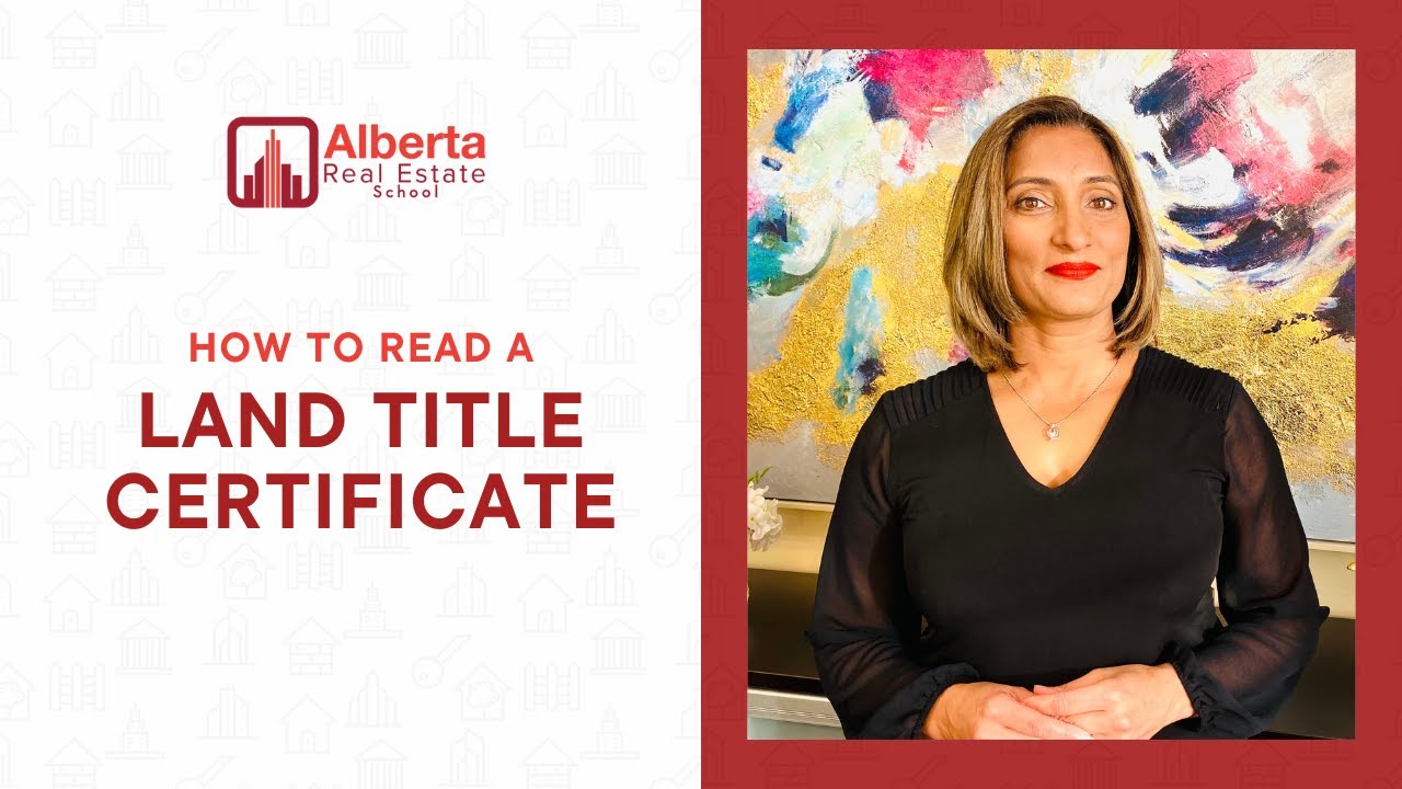 Learn to READ a TITLE CERTIFICATE | #albertarealestateschool