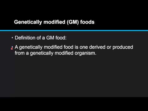 F.5.1 Define a genetically modified (GM) food.