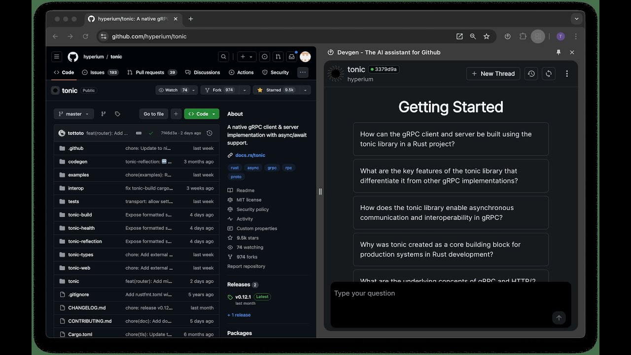 Devgen:The AI assistant for Github