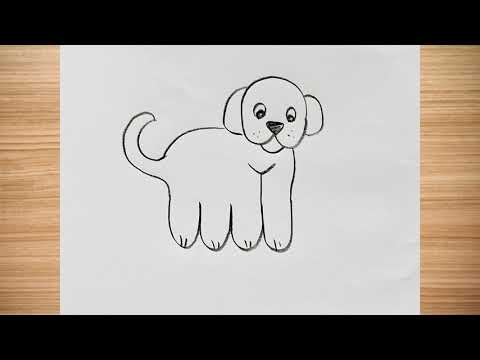 How to draw dog drawing easy step by step@DrawingTalent
