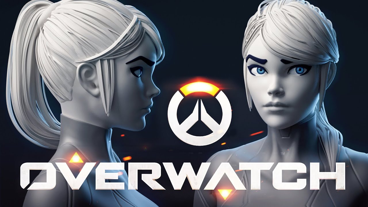 Overwatch Style Character - Making the Hair