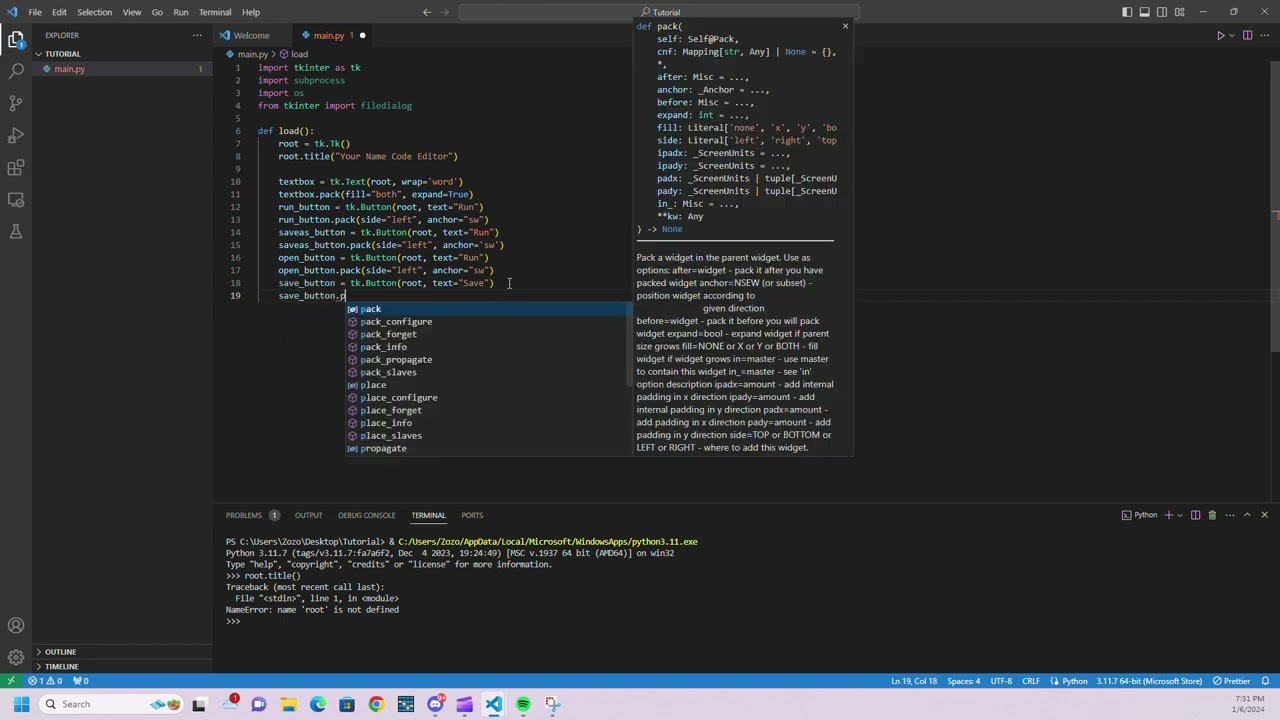Code editor tutorial P1 (Buttons)