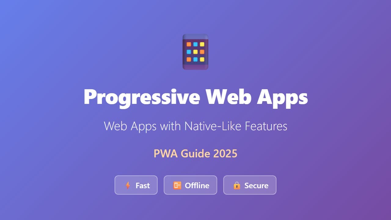 Progressive Web Apps (PWA) Complete Guide - Web Apps with Native Features