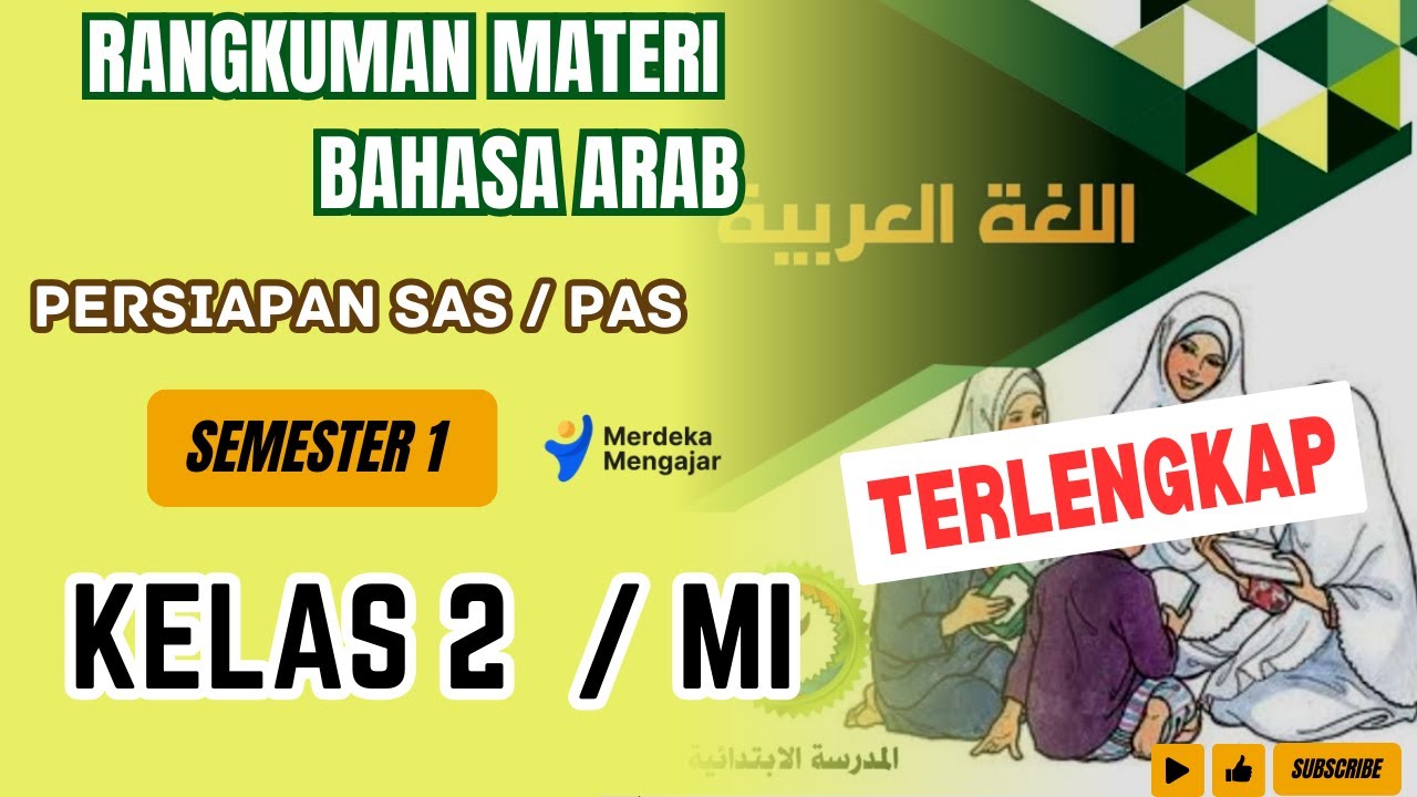 TERLENGKAP | Rangkuman materi BAHASA ARAB kelas 2 Semester 1 | Persiapan SAS/ PAS