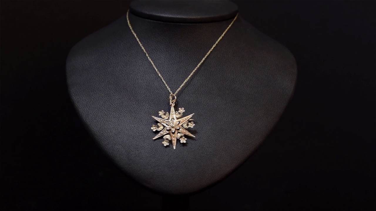 Victorian Gold & Pearl Star pendant