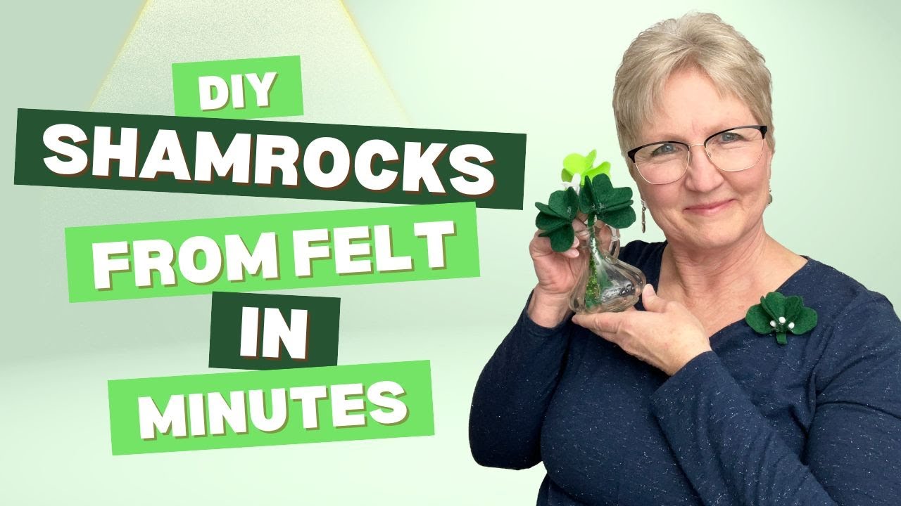 DIY Felt Shamrock Craft for St Patricks Day Tutorial