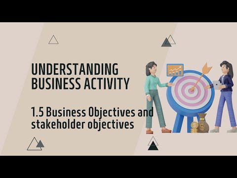 IGCSE Business Studies: Chapter 1.5 Business Objectives and Stakeholder Objectives