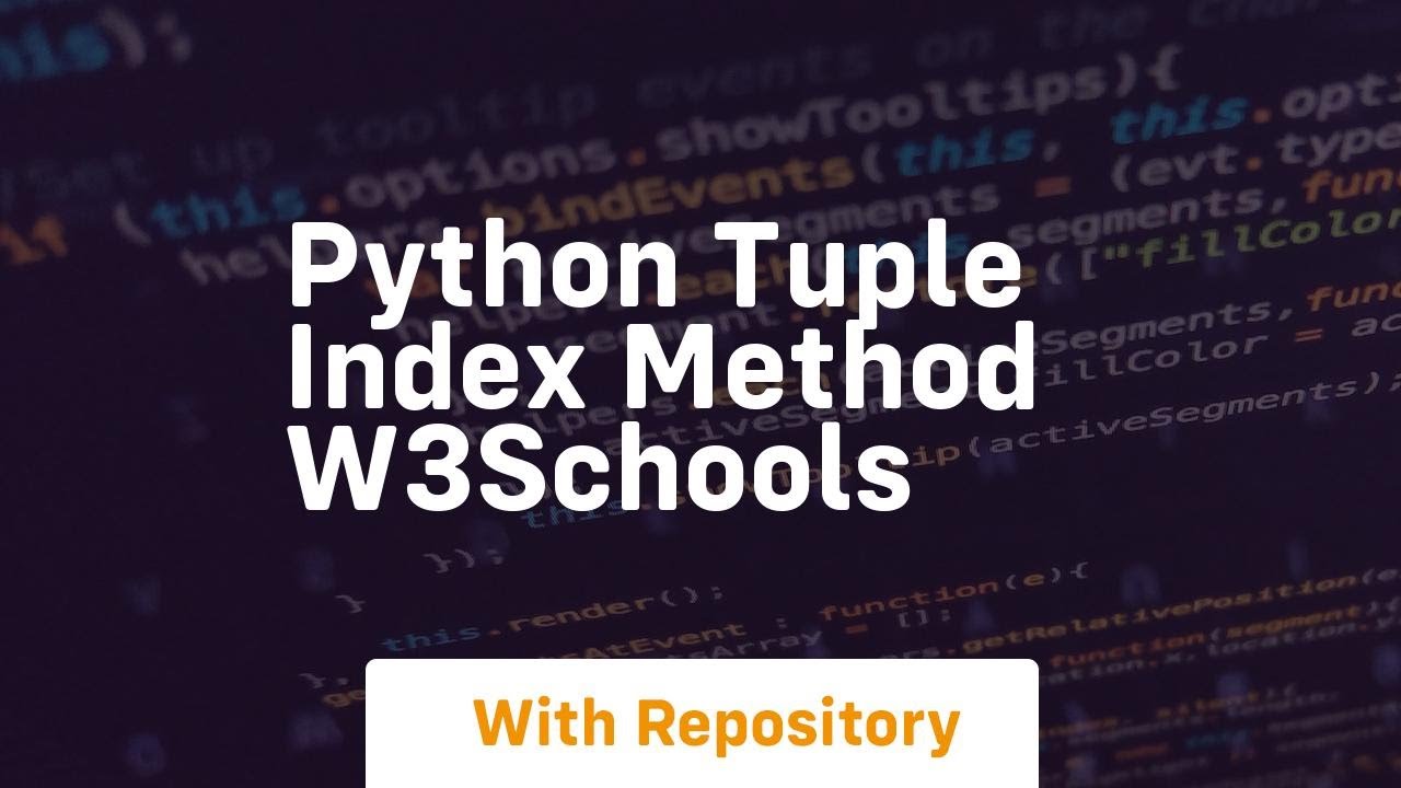 Python Tuple index Method W3Schools