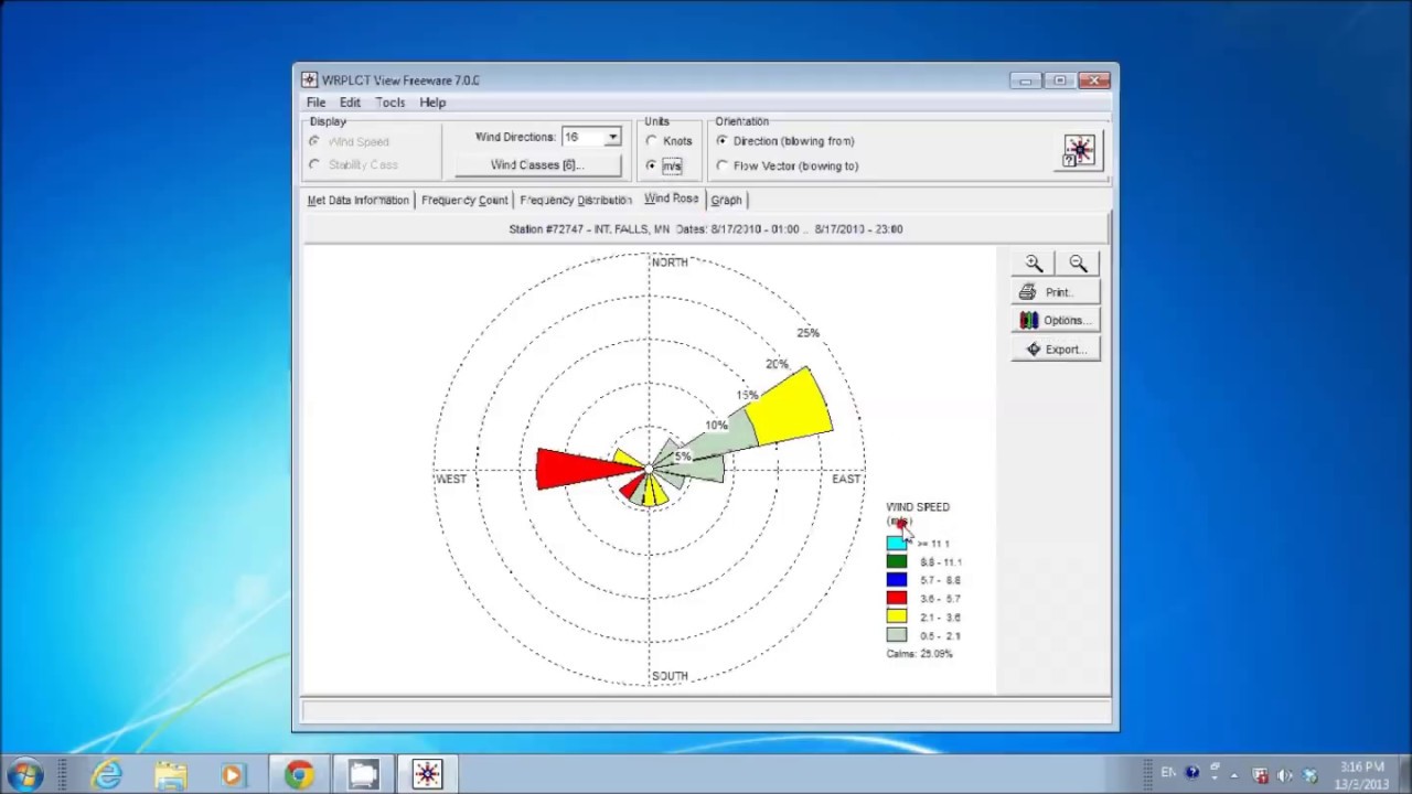 WRPLOT View (Windrose Plotting Software)