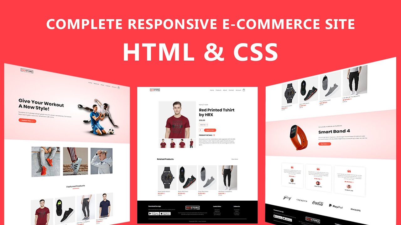 Create E-Commerce Website Using HTML And CSS - GreatStack