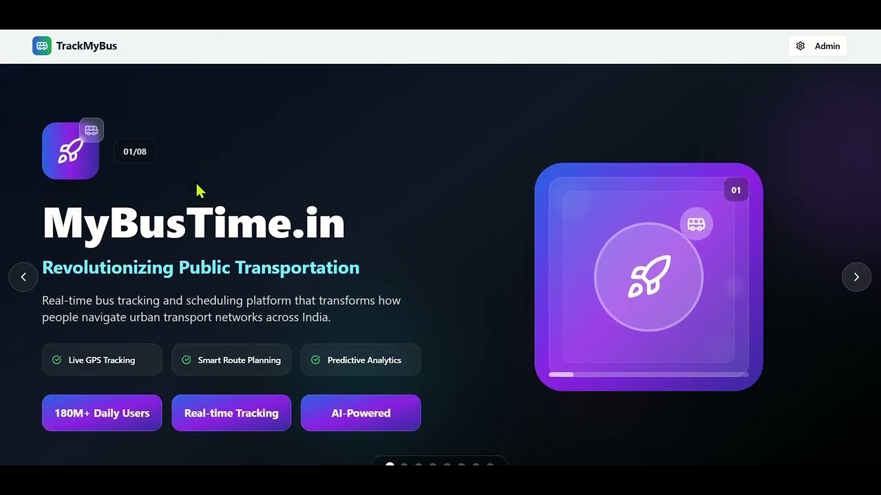 TrackMyBus — Smart Bus Tracking System with Real-Time ETA