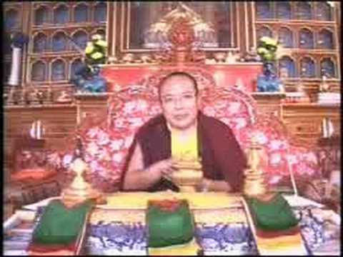 Tai Situ Rinpoche on a stupa in San Francisco