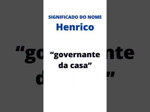 MEANING OF THE NAME HENRICO#SHORTS