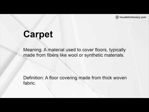 Carpet Meaning