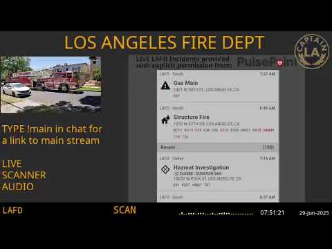 LAFD - *LIVE* Los Angeles Fire Department SCANNER Radio // FIRE & EMS // 28-Jun-2025 // LA CAPTAIN