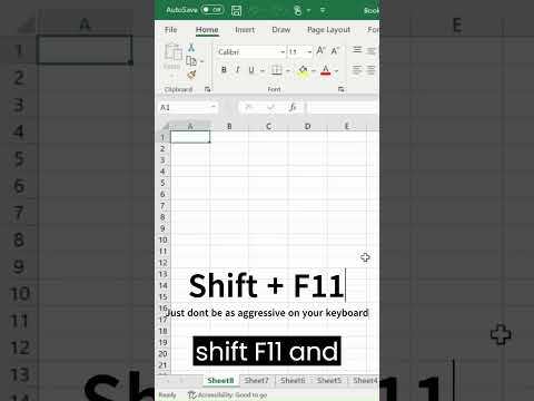How to Insert a worksheet in a second in #microsoftexcel. The FASTEST way of inserting a worksheet