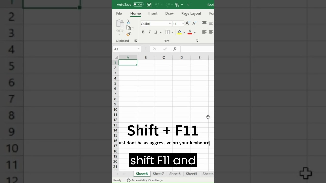 How to Insert a worksheet in a second in #microsoftexcel.  The FASTEST way of inserting a worksheet