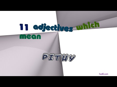 pithy - 13 adjectives which mean pithy (sentence examples)
