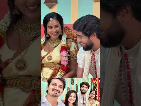 💚Sun TV anchor Ashwath and Kanmani 9 month baby shower cute lovely couples and family 🥰💫💖