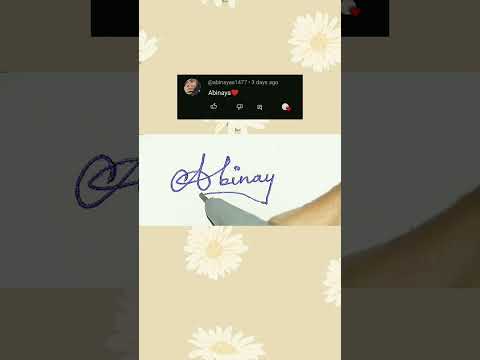 ABINAYA name signature #shorts