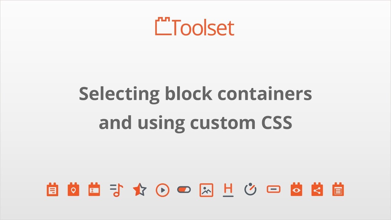 Selecting block containers and using custom CSS
