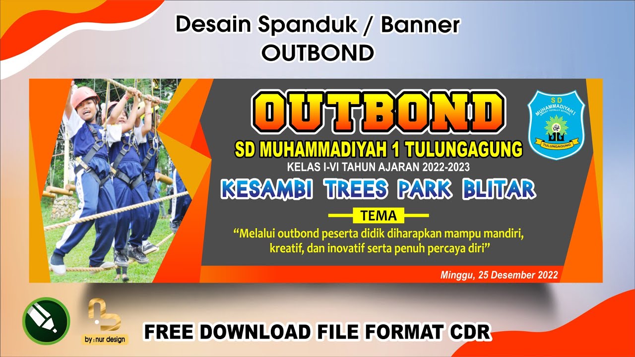 Desain Banner Outbond | Free CDR