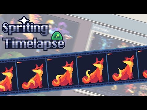 Spriting Timelapse (32x32) #3 - Fox (animated)