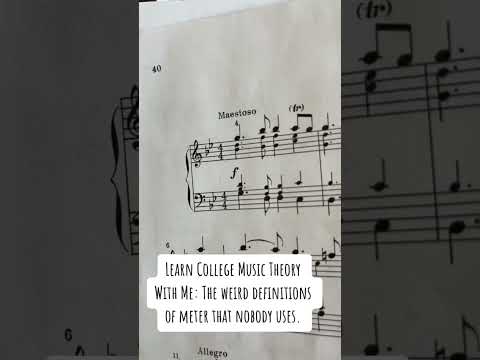 I will teach you college music theory: the meter definitions nobody uses #musictheory #musictheorist