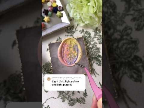 Light yellow pink purple color palette wax seal #aesthetic #sealingwax #waxseal #diy #craft #art