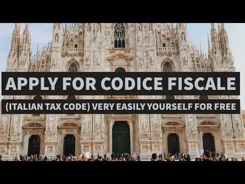 Apply for Codice Fiscale Italian Tax code very easily yourself for free