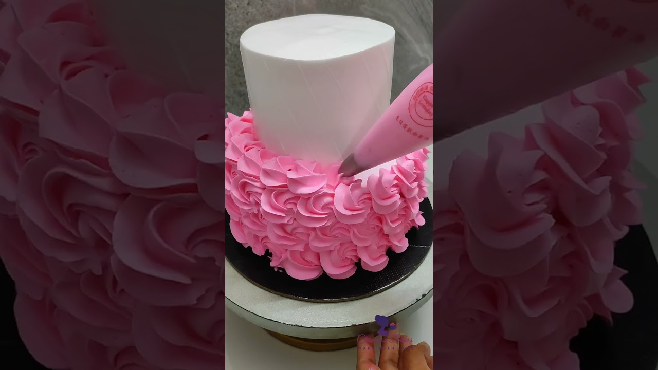 simple rosette cake #vanillacake