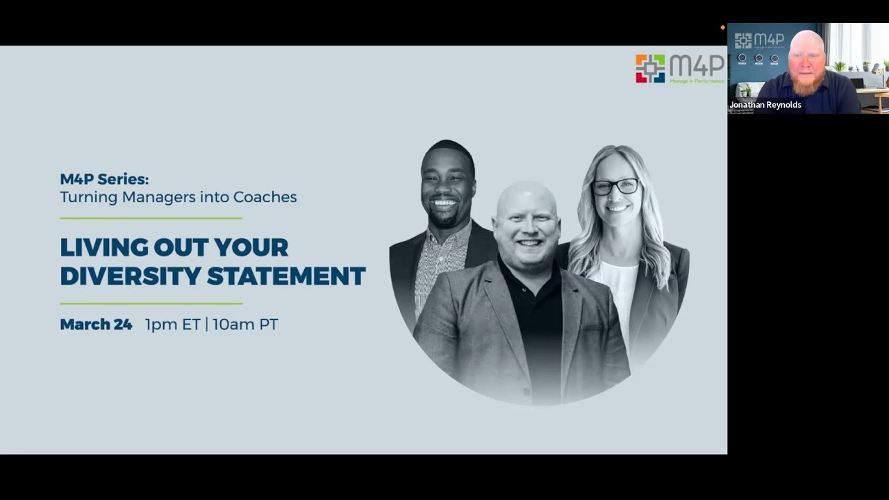 Manage 4 Performance Workshop: Living Out Your Diversity Statement