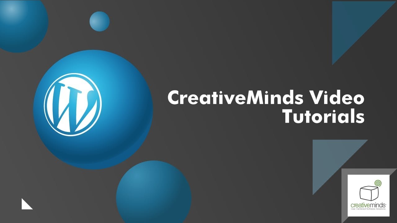 CreativeMinds Video Plugins for WordPress Tutorial