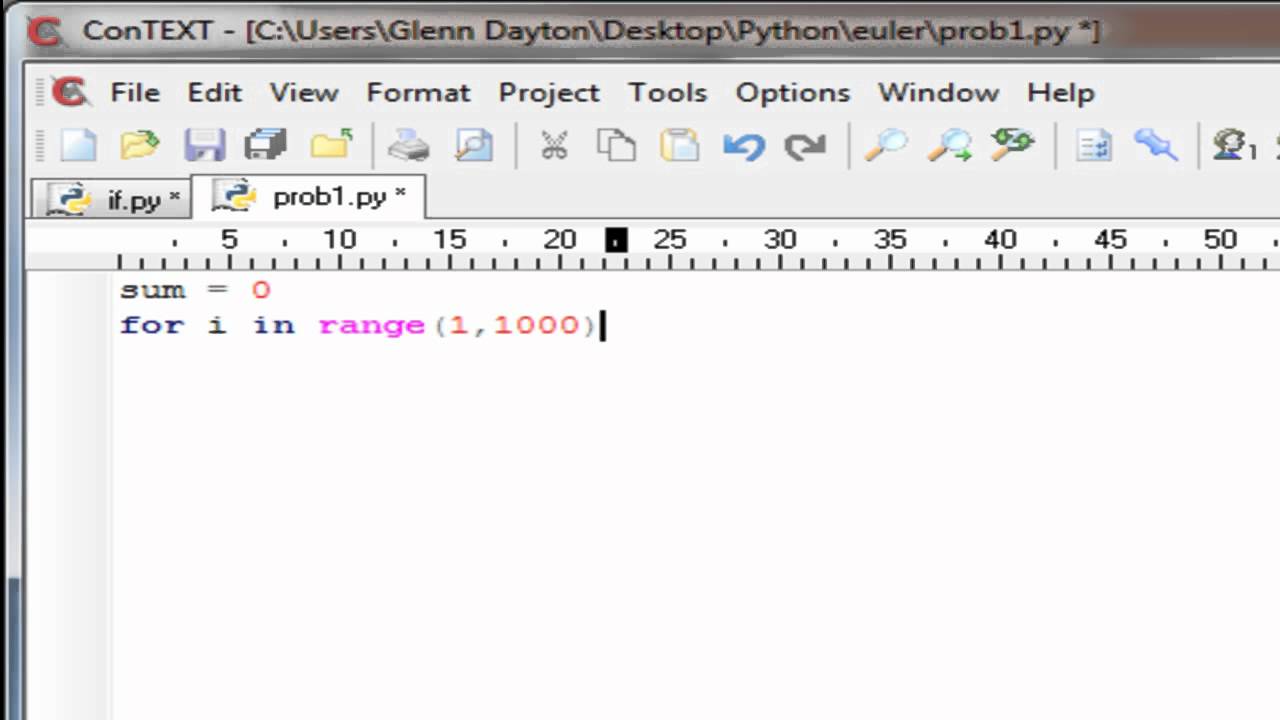 Project Euler Problem 1 - Python