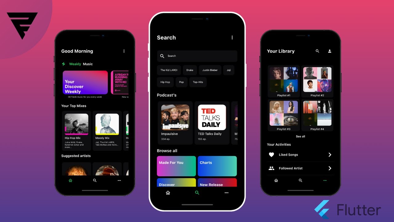 Spotify App UI - Flutter