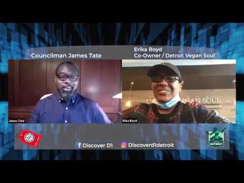 Councilman James Tate hosts a small business zoom chat with co-owner of Detroit Vegan Soul