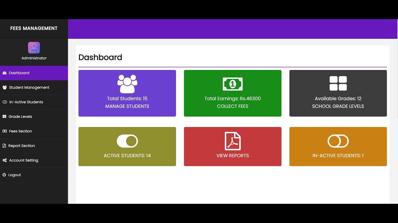 School Fees Management System PHP Project with Source Code