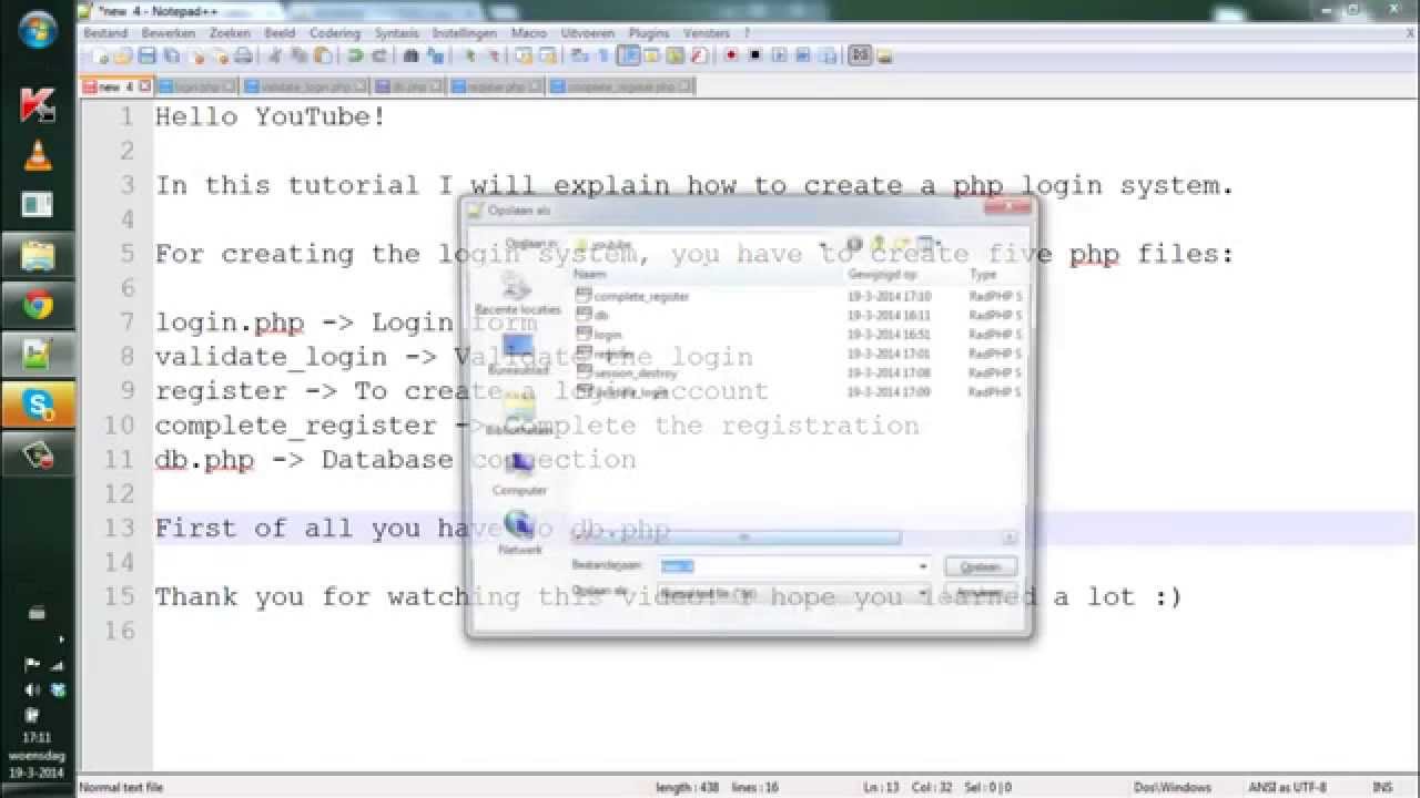 PHP tutorial 2: Login system