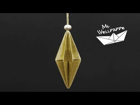 Christbaumschmuck basteln mit Papier zu Weihnachten - Origami Weihnachtsdeko selber basteln