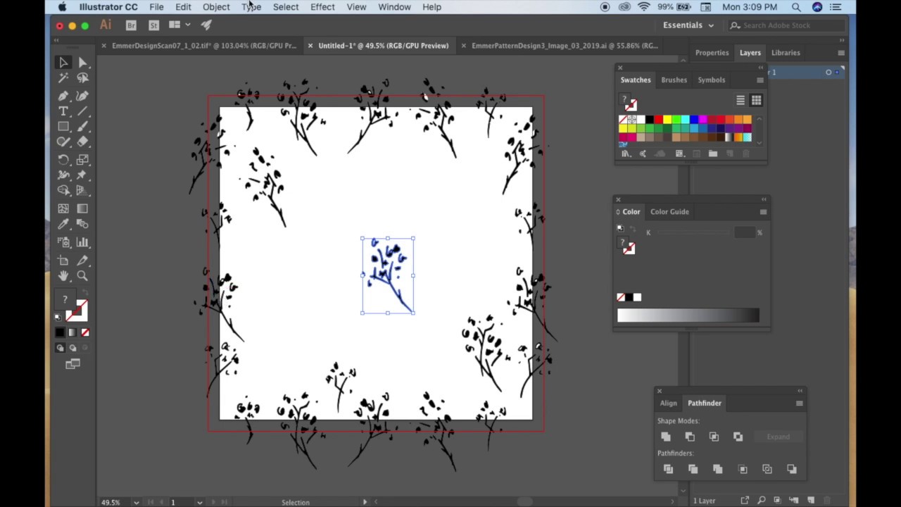 Pattern Making- Use Adobe Illustrator to Create A Seamless Pattern Design- Part 2