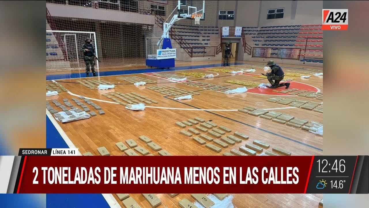 Prefectura incautó 2 toneladas de marihuana en Misiones| A24